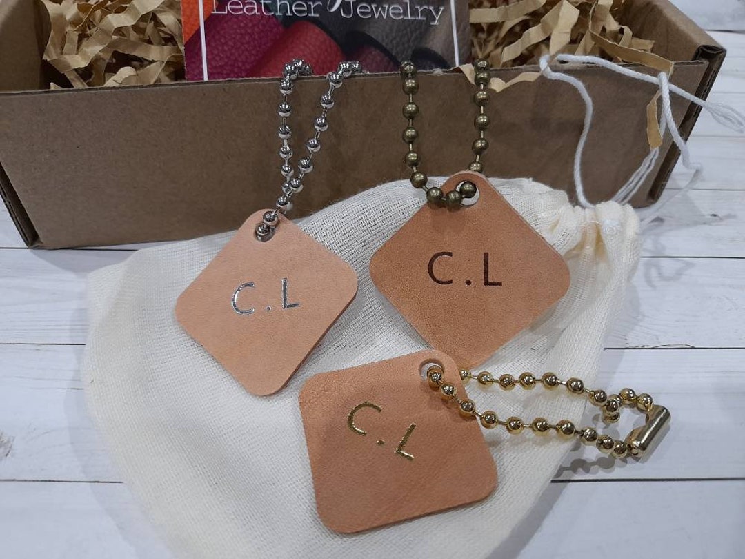 Custom Leather Bag Charm Tags, Purse Charm Initials, Handbag Charm Tags ...