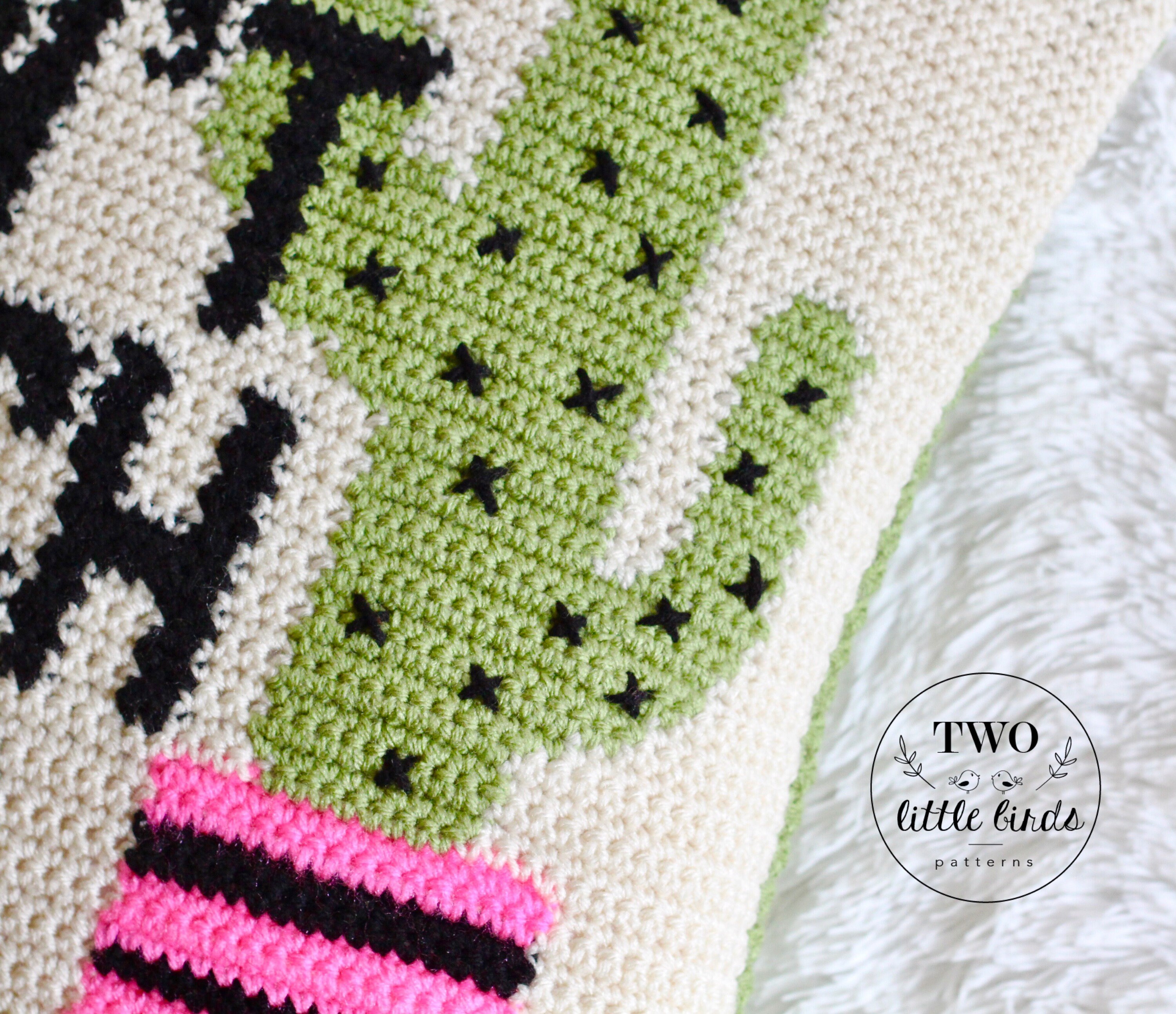 Crochet Cactus Pillow Pattern Crochet Pillow Cover Tutorial - Etsy