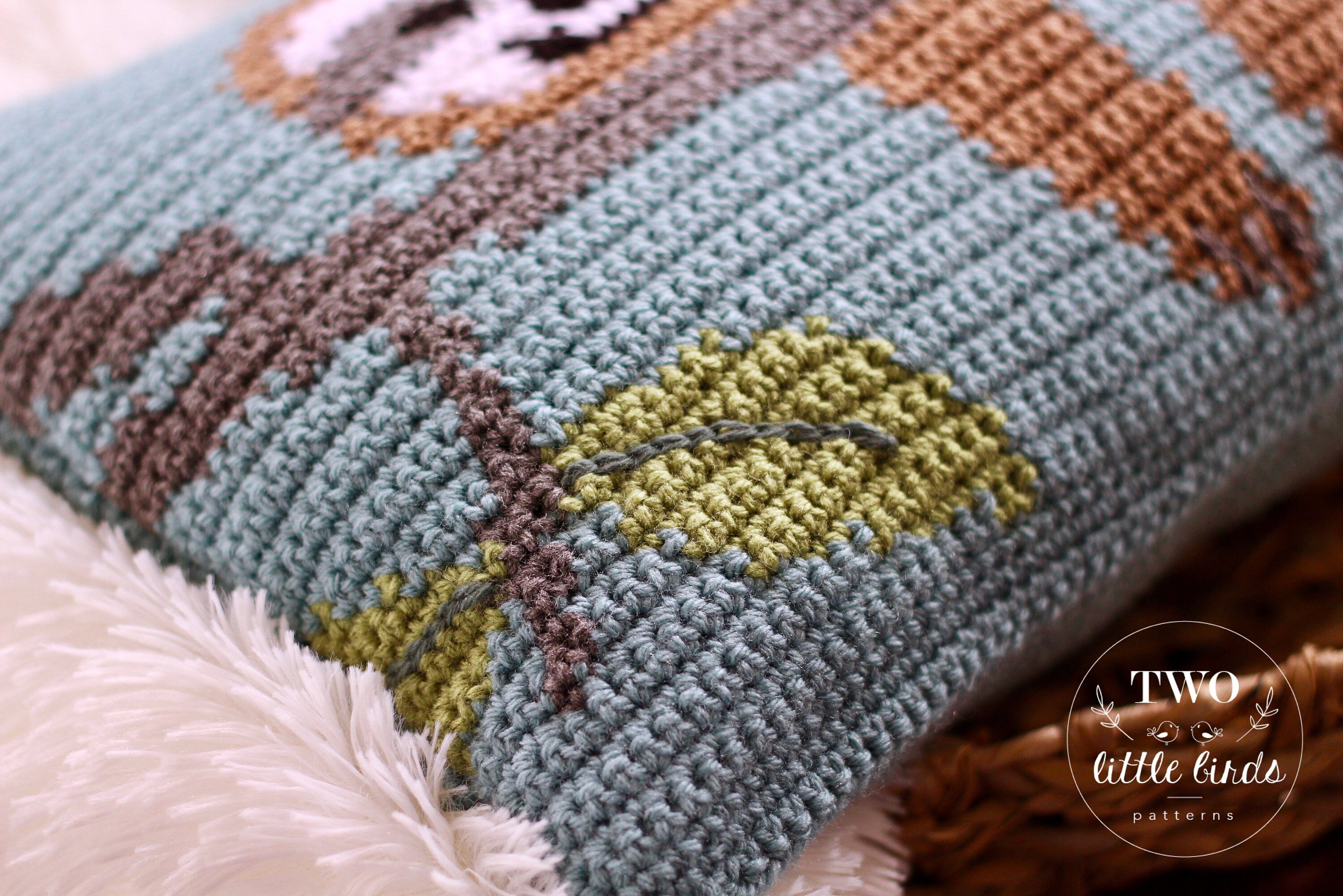 Crochet Pillow Pattern, Sloth Pillow, Crochet Sloth Pattern, Sloth ...