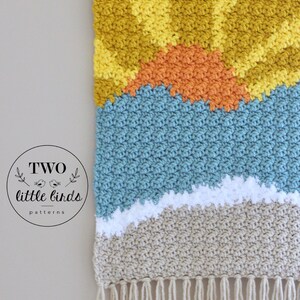 Crochet Wall Hanging, Crochet Pattern, Summer Crochet Pattern, Sunrise ...