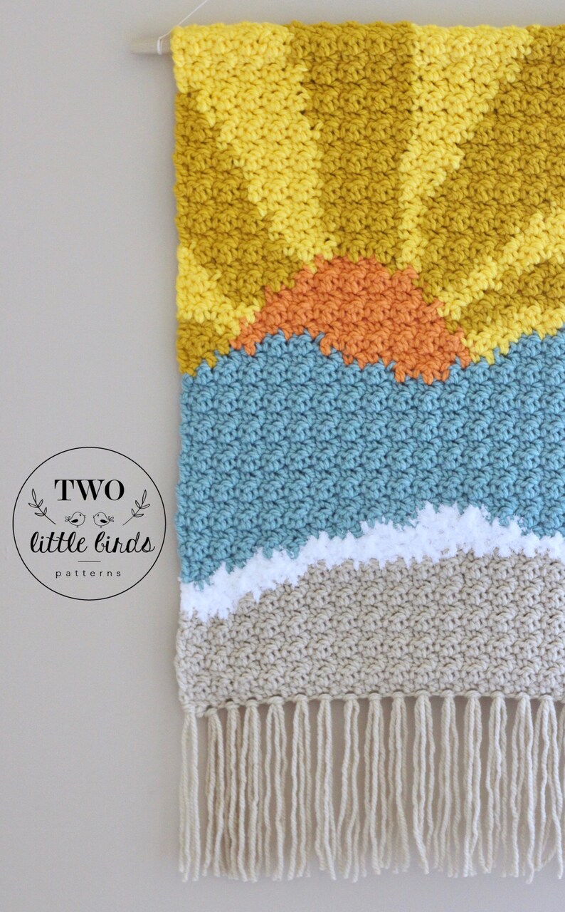 Crochet wall hanging pattern summer crochet pattern summer | Etsy