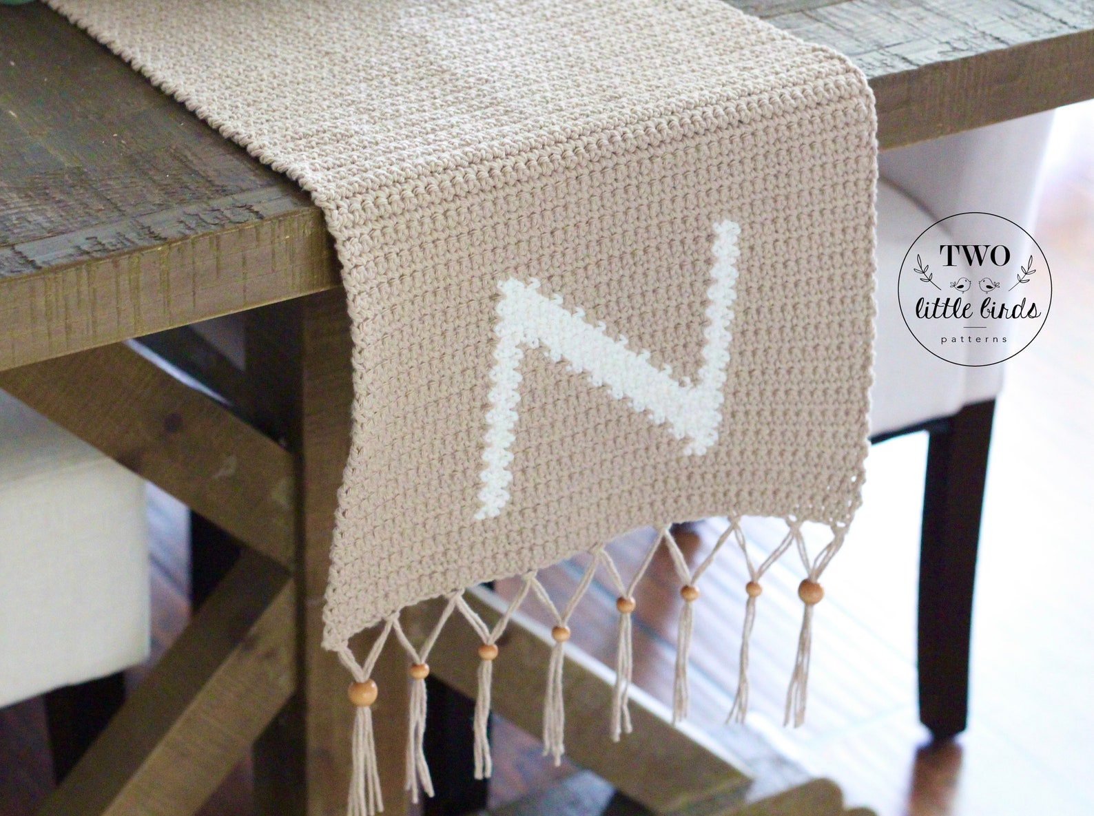 Crochet Table Runner Pattern Monogram Table Runner Crochet - Etsy