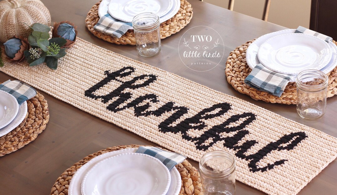 Crochet Table Runner Pattern, Diy Table Runner, Crochet Pattern ...