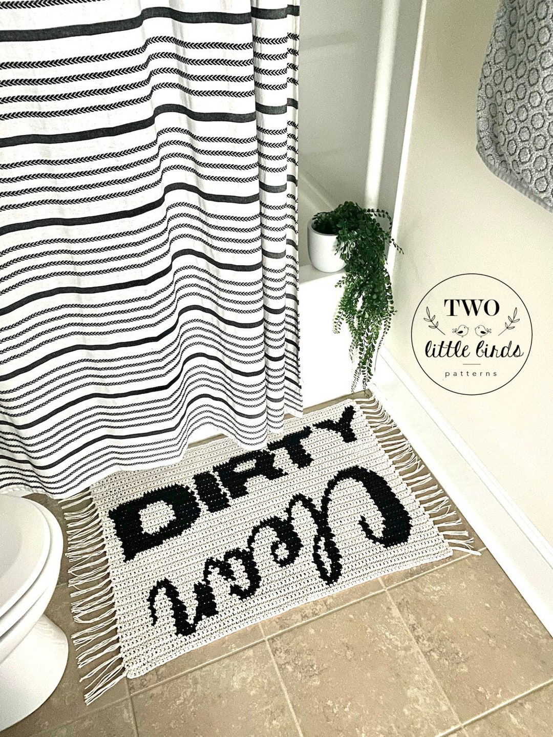 Crochet Bath Mat Pattern, Crochet for the Bathroom, Tapestry Crochet ...