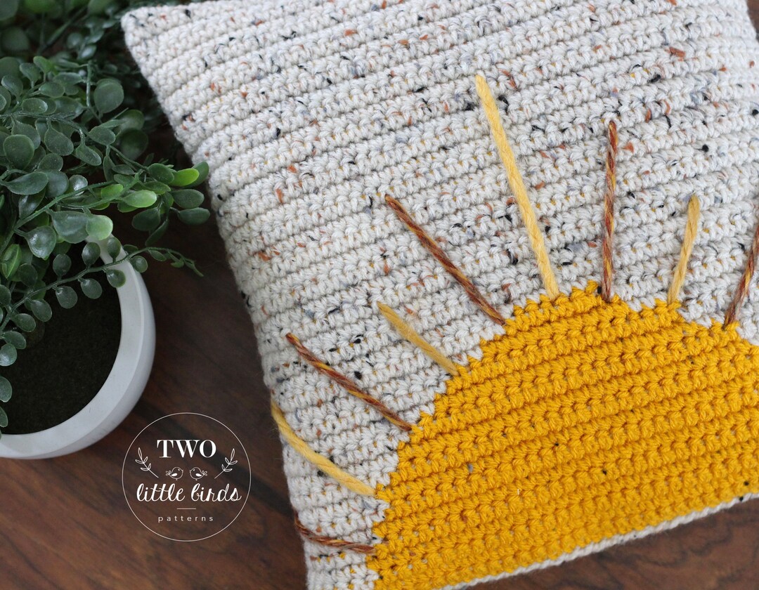 Crochet Pillow Pattern, Crochet Throw Pillow Cover Pattern, Boho ...