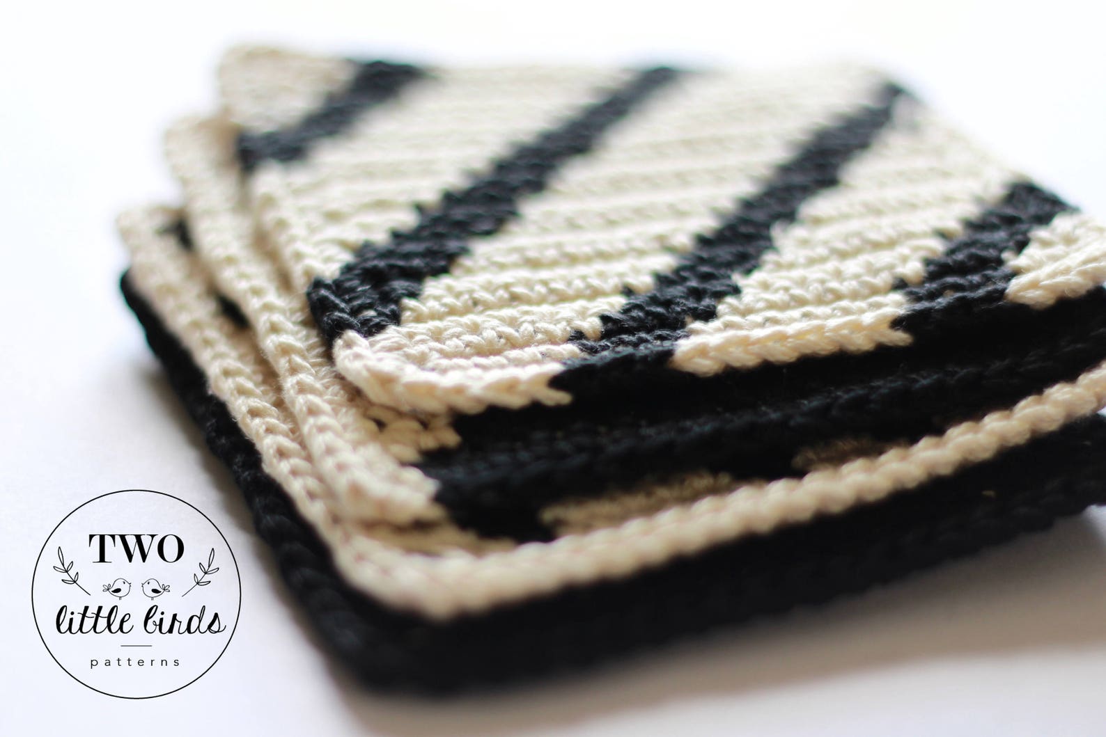 Crochet Coaster Pattern, Modern Crochet Coaster Tutorial, Coaster Set ...