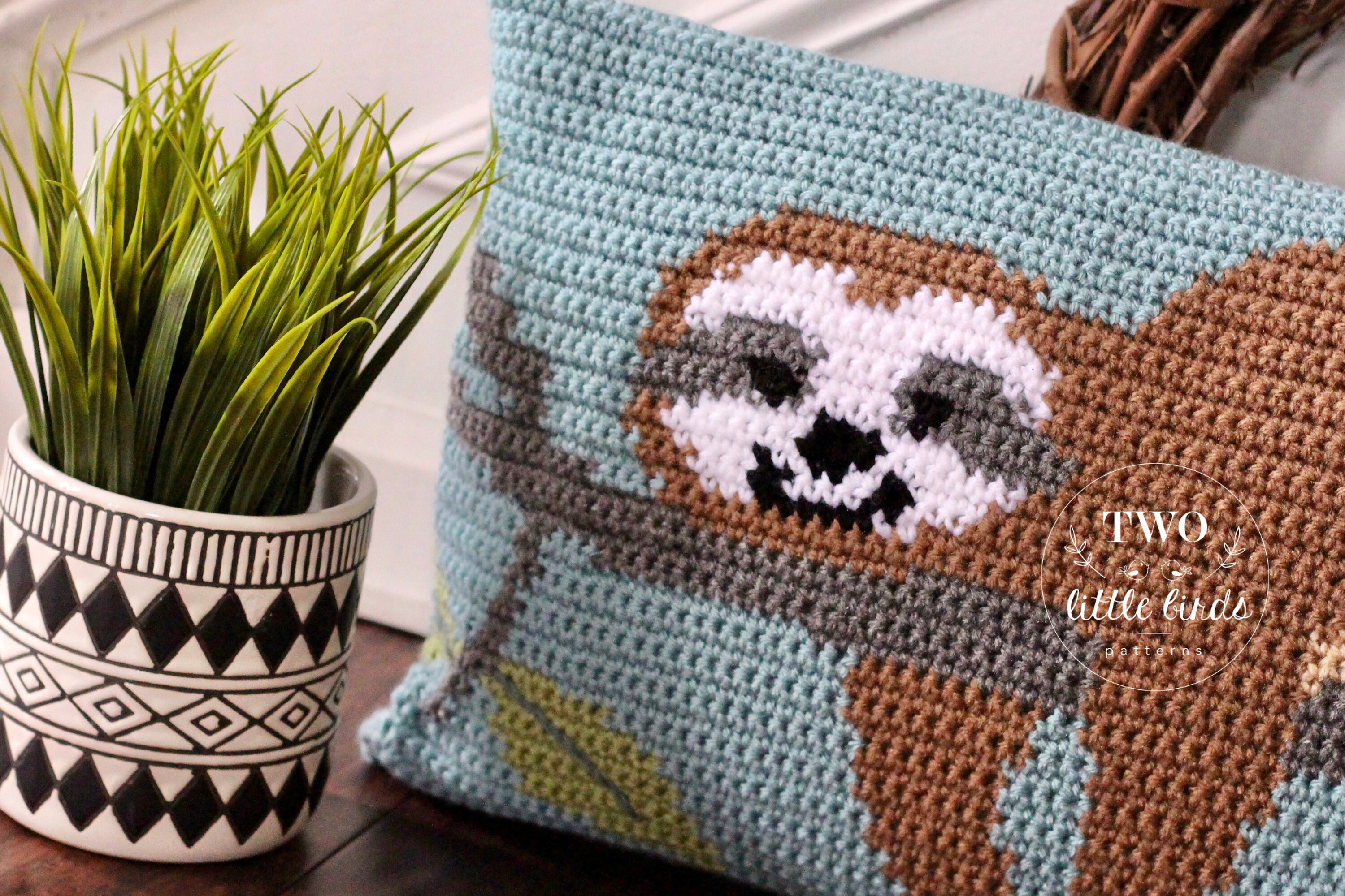 Crochet Pillow Pattern, Sloth Pillow, Crochet Sloth Pattern, Sloth ...