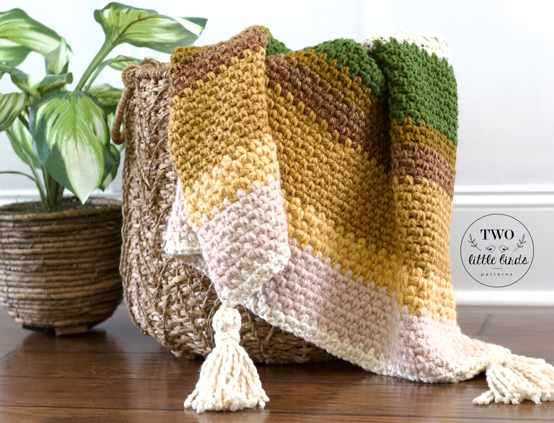 Easy Crochet Pattern, Crochet Blanket Pattern, Crochet Throw Pattern ...