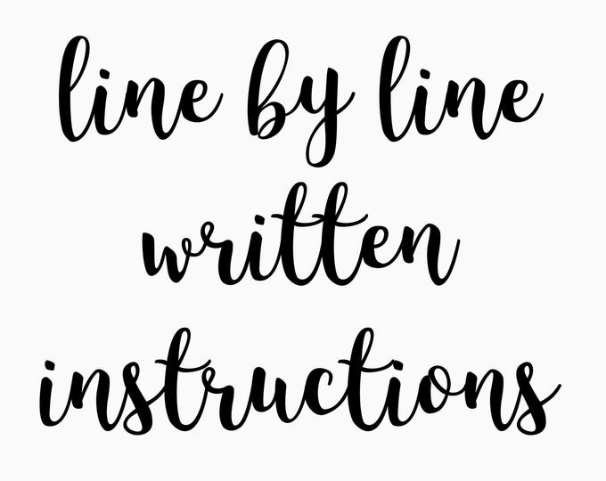 Line by Line Written Instructions for Graph - Etsy