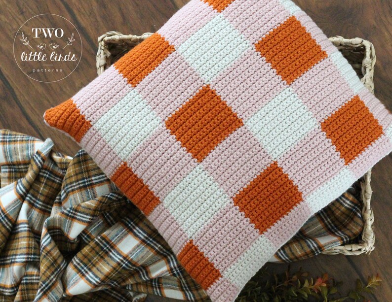 Buffalo Plaid Crochet Pillow Pattern Buffalo Check Crochet - Etsy
