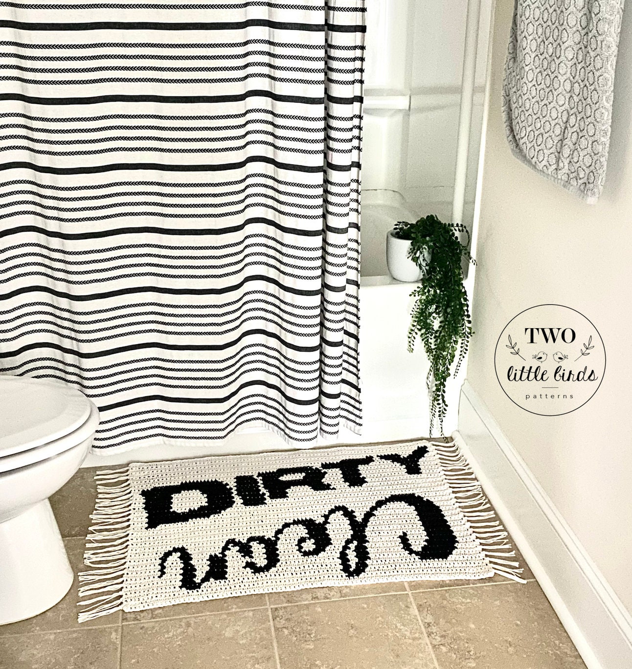 Crochet Bath Mat Pattern Crochet for the Bathroom Tapestry - Etsy