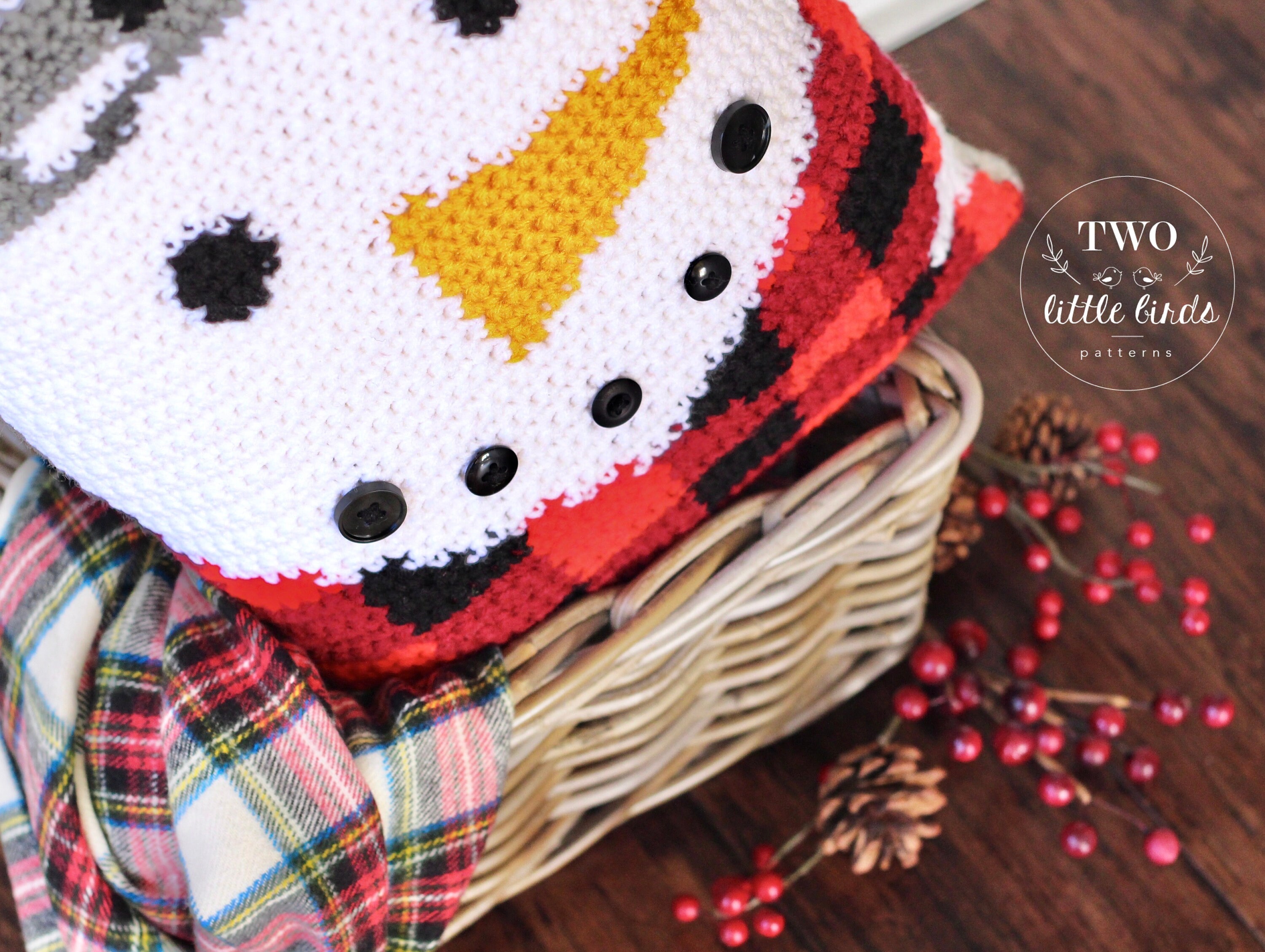 Crochet Snowman Pillow, Crochet Snowman Pattern, Christmas Crochet ...