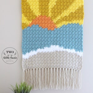 Crochet Wall Hanging, Crochet Pattern, Summer Crochet Pattern, Sunrise ...