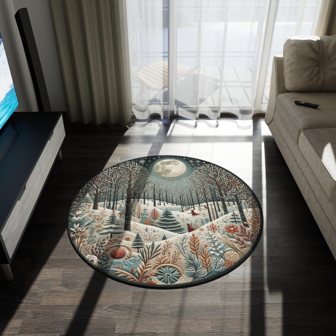 Winter William Morris Inspired Rug Enchanted Forest Rug Cottagecore ...