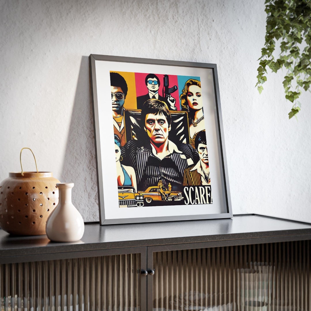Scarface Wall Art | Colorful Pop Art Al Pacino Print | Man Cave Decor ...