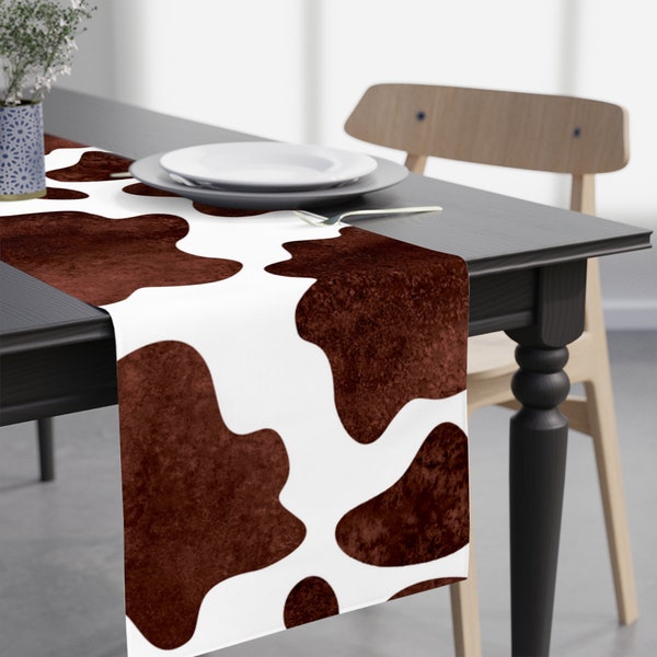 Cow Print Table Runner - Etsy