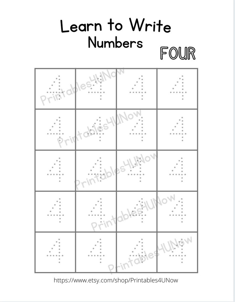 Number Tracing Worksheets, Number Tracing Printables, Practicing ...