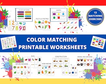 Match Colors Printable Busy Book - Etsy