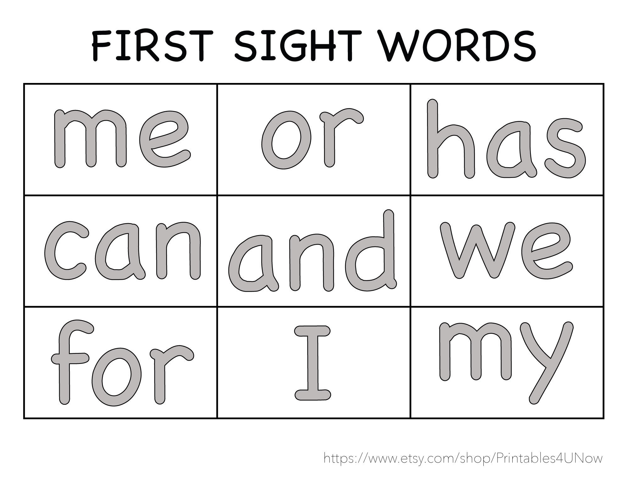 First Sight Words Worksheet, 3 Year Old, Sight Word Printable, Toddler ...