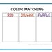 Toddler COLOR Matching Workbook Worksheets, Colors, Crayons, INSTANT ...