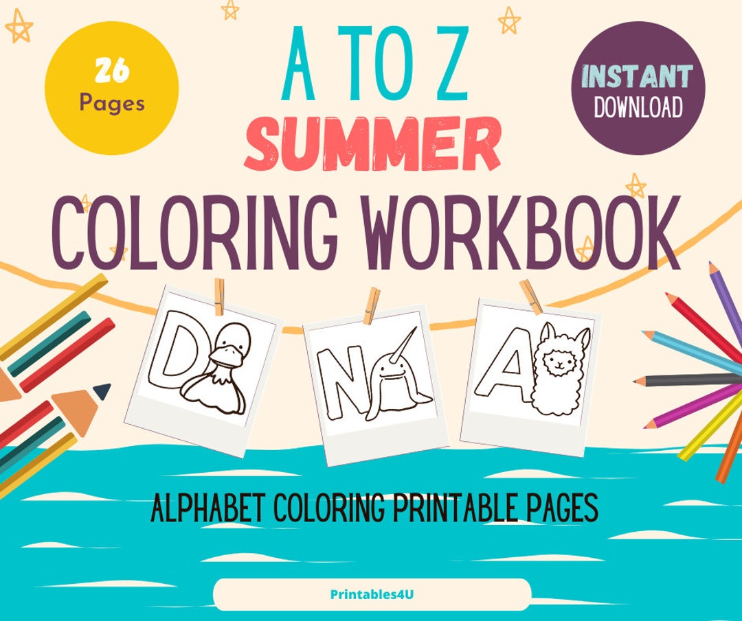 COLORING PAGES - Summer Activity Home Workbook for Toddler Prek ...