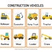 Construction Truck Printable, MATCHING, MEMORY, Instant Download ...