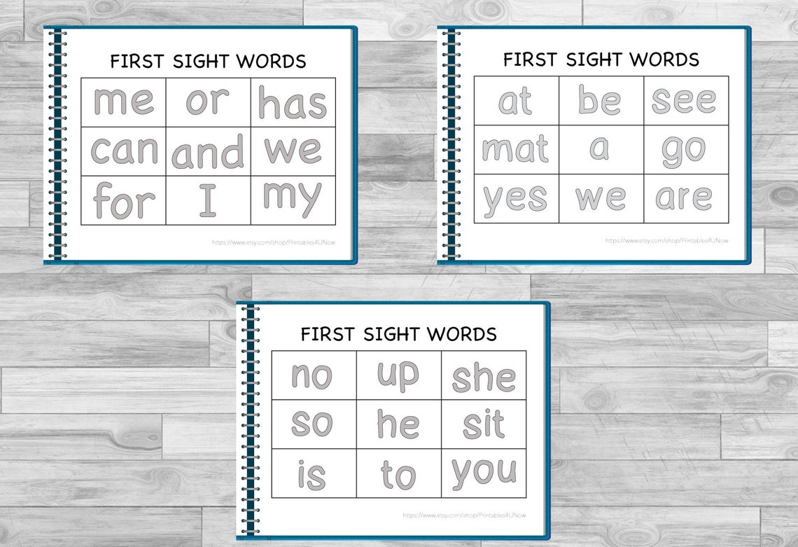 Toddler First SIGHT WORDS Workbook Worksheets, Matching, INSTANT ...
