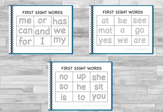 Toddler First SIGHT WORDS Workbook Worksheets Matching | Etsy