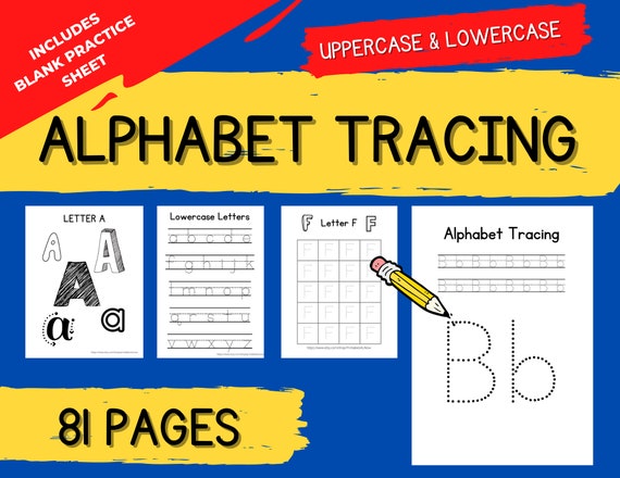 Tracing Letters Trace Letter Worksheet Handwriting | Etsy