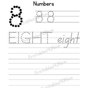 Number Tracing Worksheets, Number Tracing Printables, Practicing ...