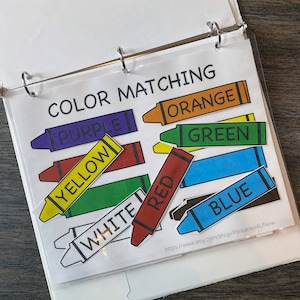Matching Game, Preschool Worksheets, Match the Colors, Homeschool ...
