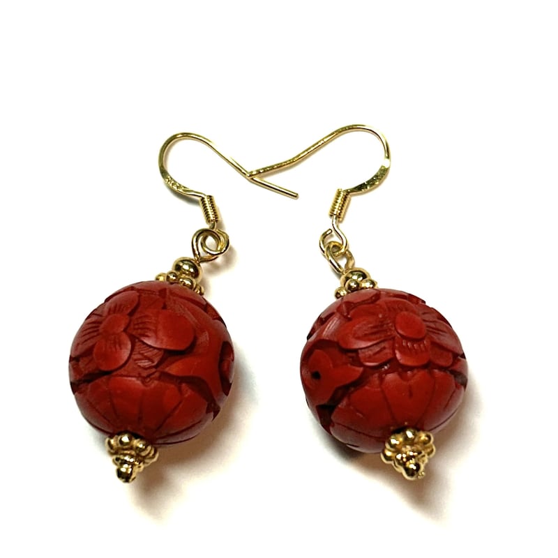 Cinnabar Earrings Silver - Etsy