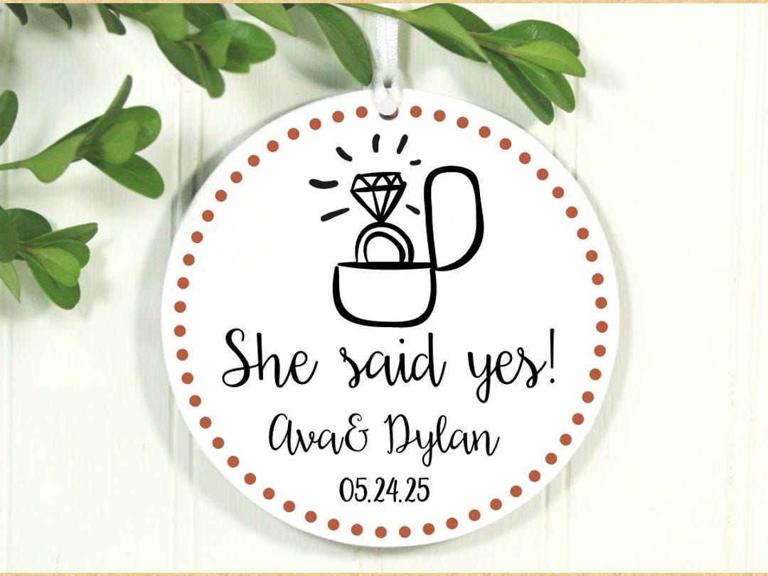 Personalized Engagement Ornament, Personalized Ornament, Engagement ...