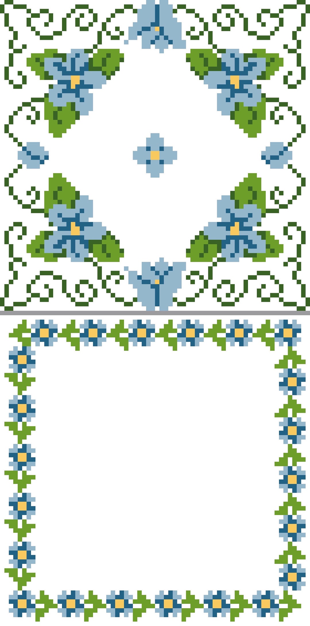 Blue Floral Biscornu Cross Stitch Pattern - Elegant DIY Embroidery - Etsy