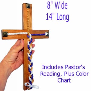 Unity 14"x 8" Wood Cross, Cord of Three Strands Cross, Unity Braids ...