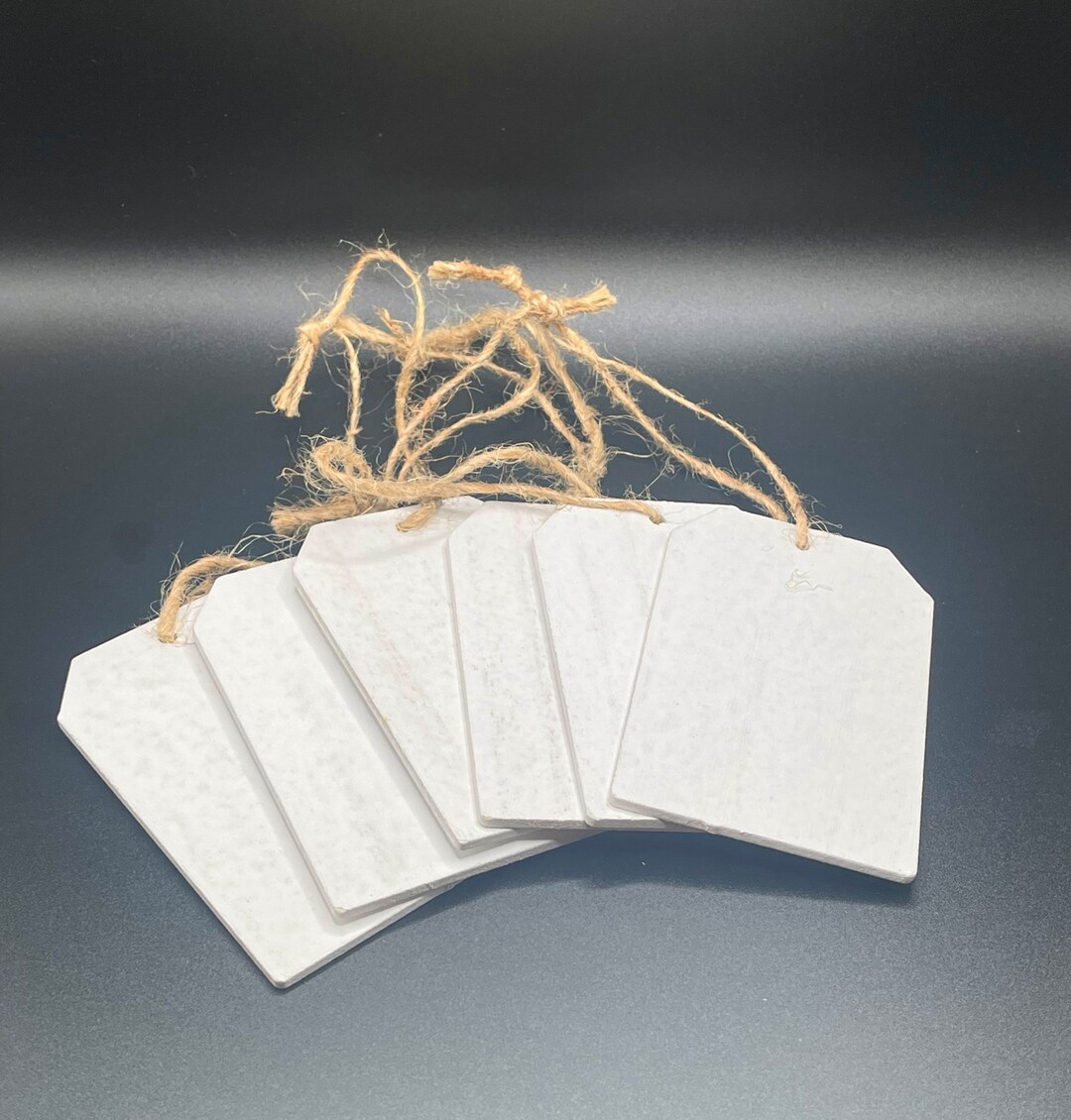 White Distressed Wood Tags, Thank You Tags, Bridal Shower Tags, Wood ...