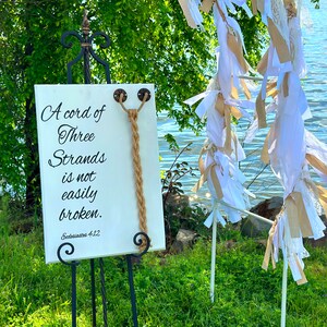 A Cord of Three Strands, Rustic Wedding Signs, Unity Braids® Sign ...