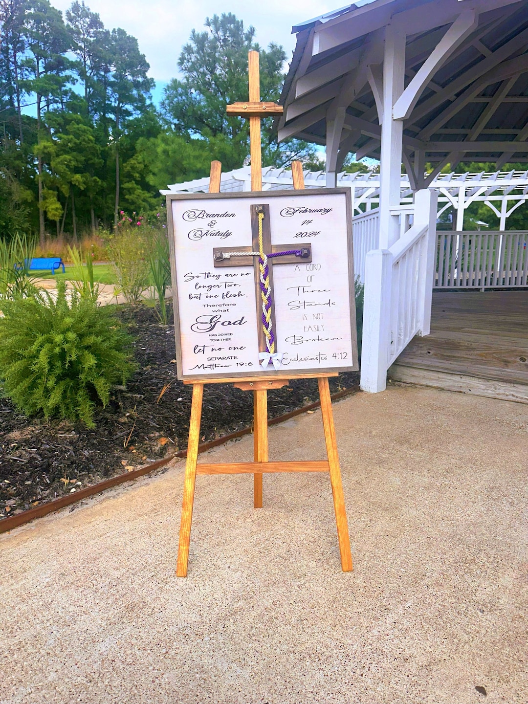 Cord of Three Strands, Unity Braids® Cross Sign, Unity Wedding Sign ...