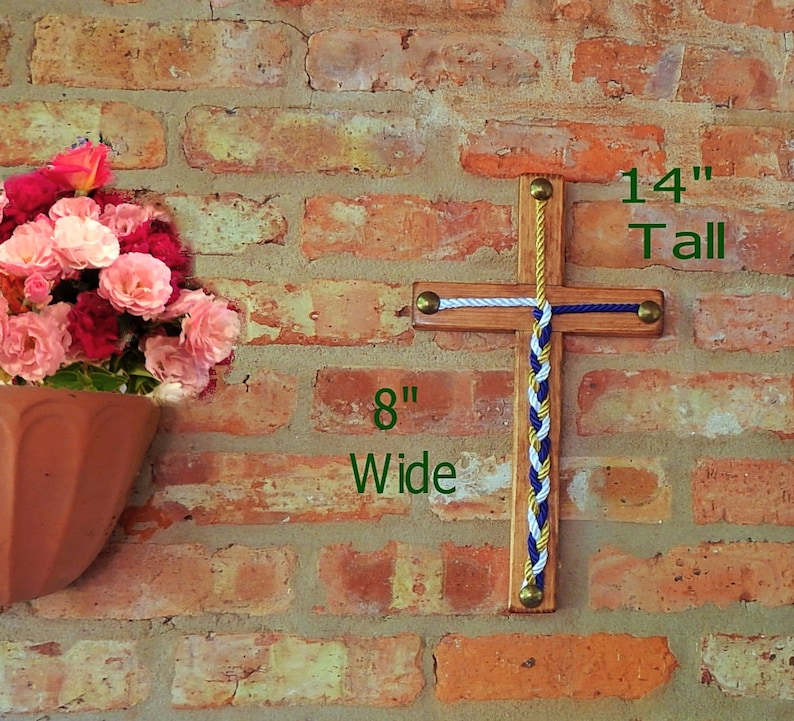 Cord of Three Strands Cross, Unity Braids® 14"x 8" Cross, Baptism Cross ...