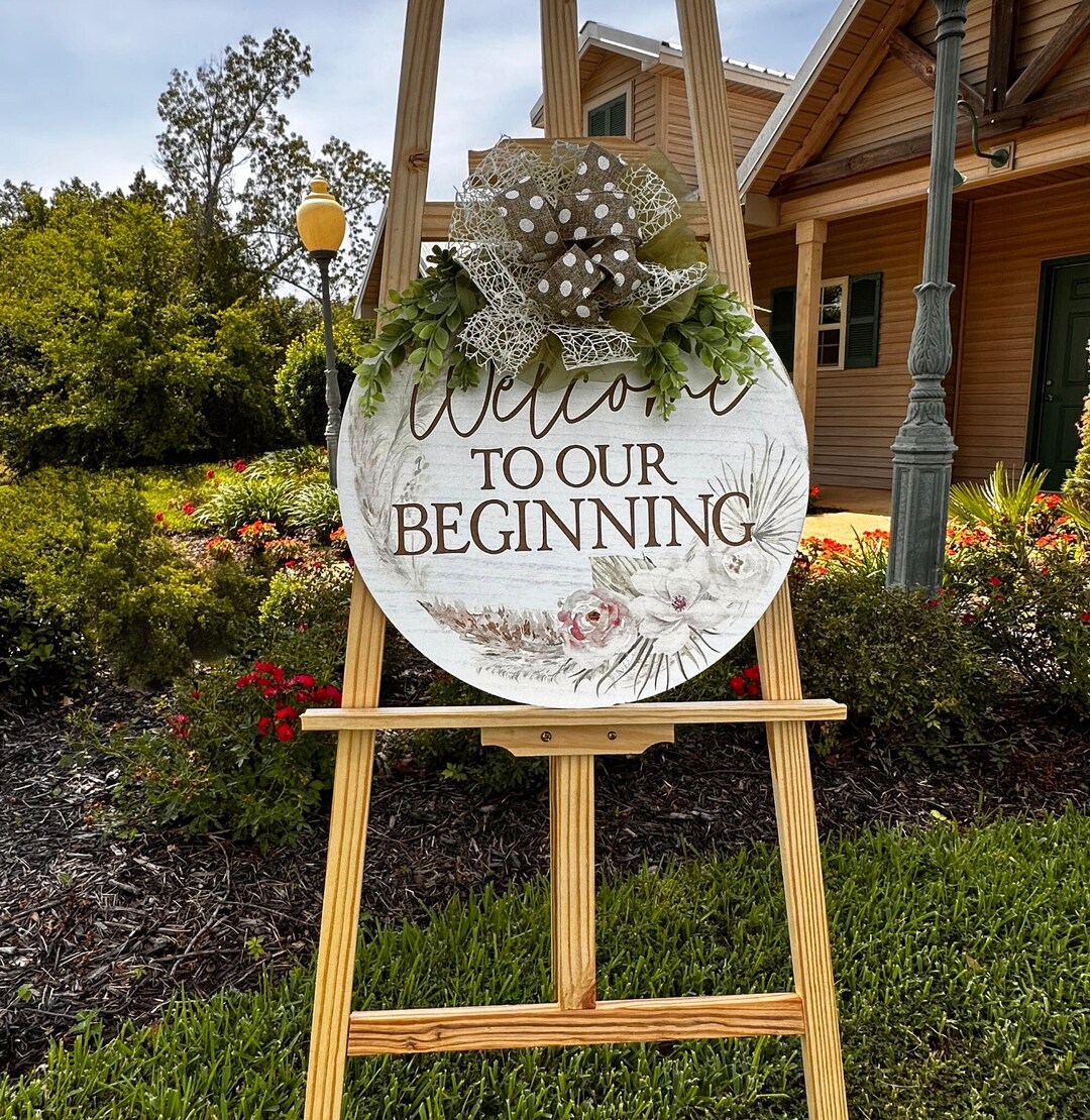 Wedding Welcome Sign, Wedding Entrance Sign, Rustic Wedding Decor ...