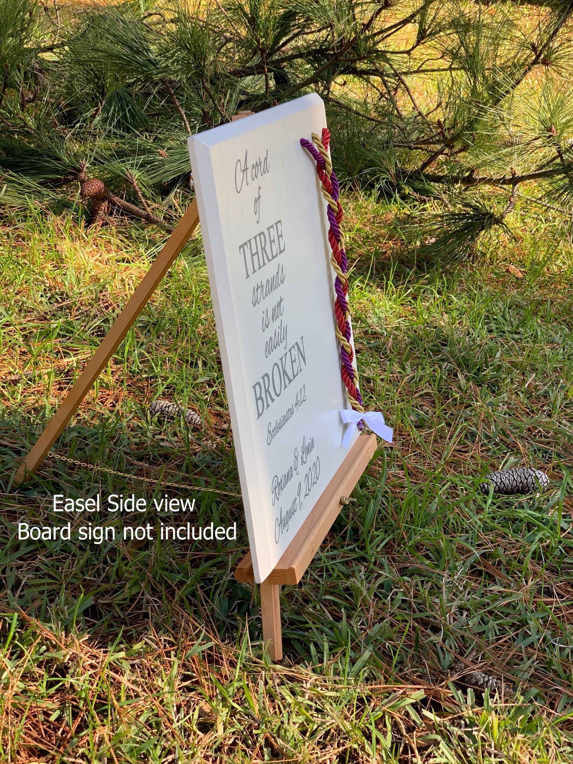 Wood Table Easel Wedding Sign Stand Hand Painted Table Sign | Etsy