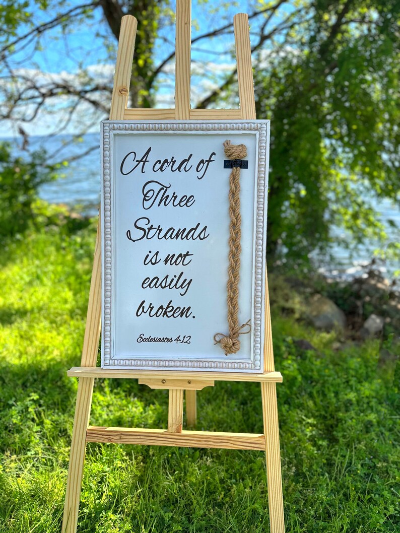 Cord of Three Strands Wedding Sign Ready to Ship Ceremony - Etsy