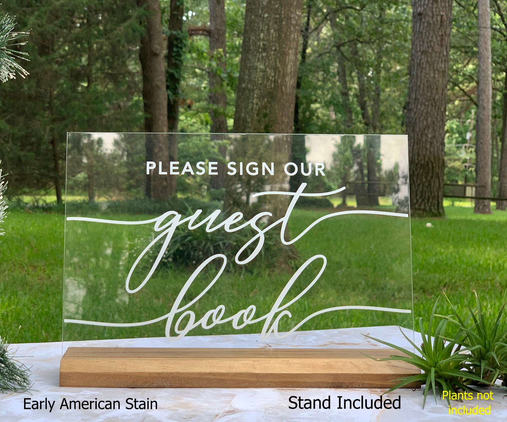 Please Sign Our Guestbook Acrylic Sign 7.5 x 11 Inch Stand | Etsy