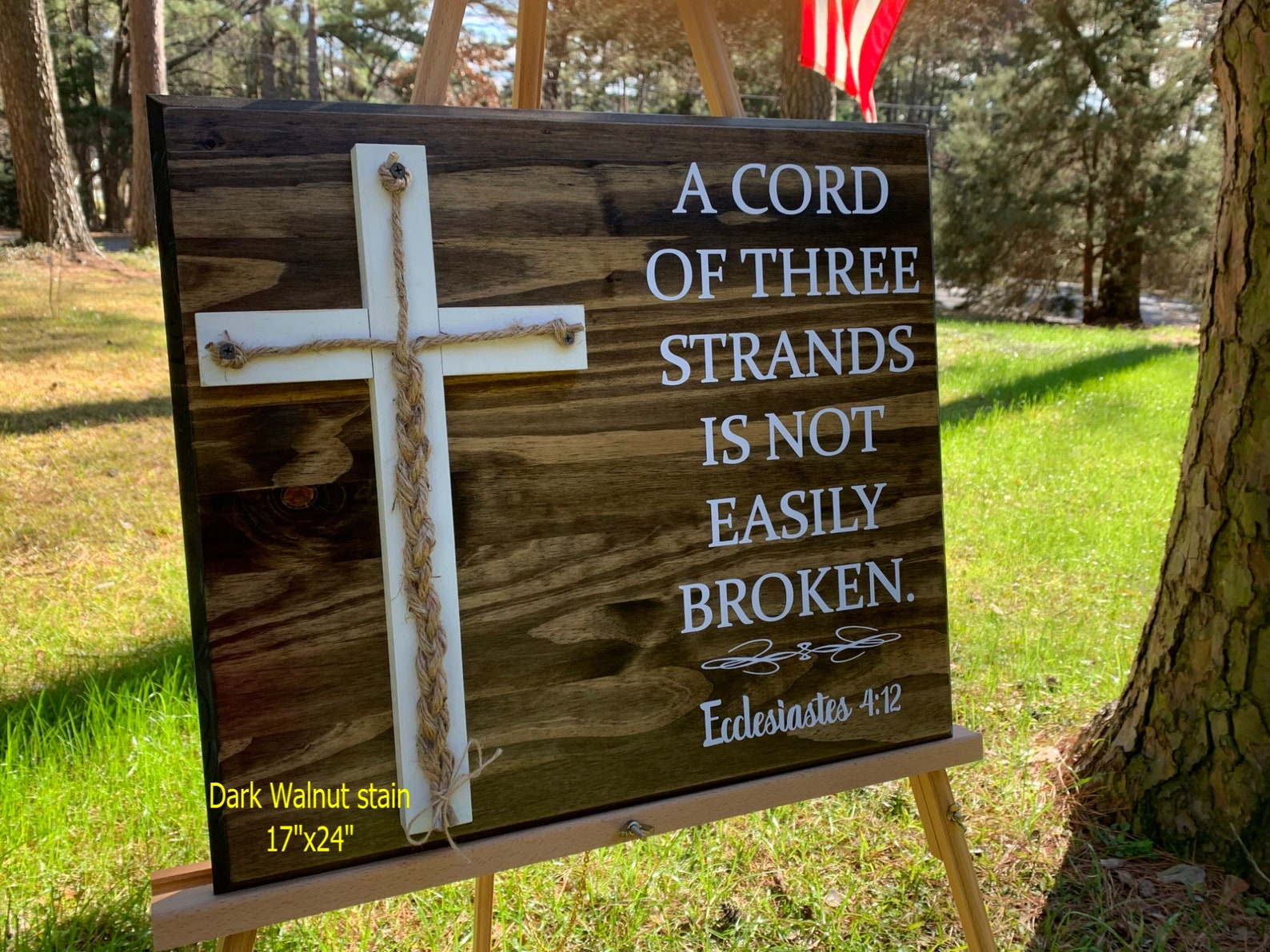 Cord of Three Strands Wedding Braid Cross Wood Ceremony | Etsy