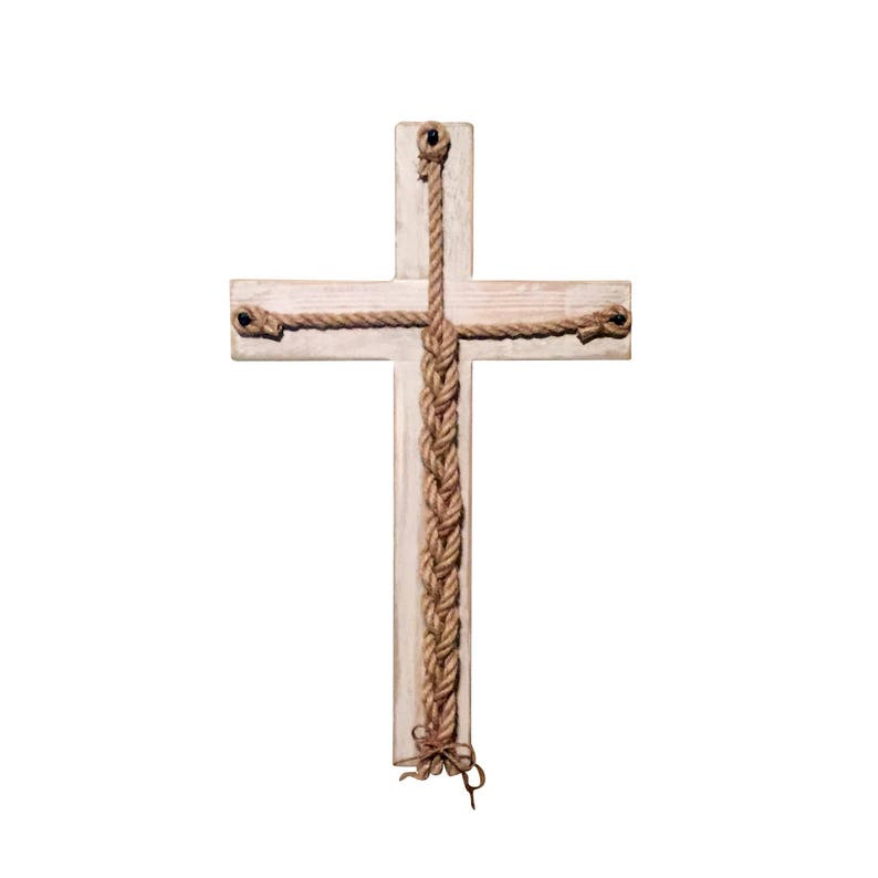 Cross Rustic Wall Cross Cord of Three Strands Unity Braids | Etsy