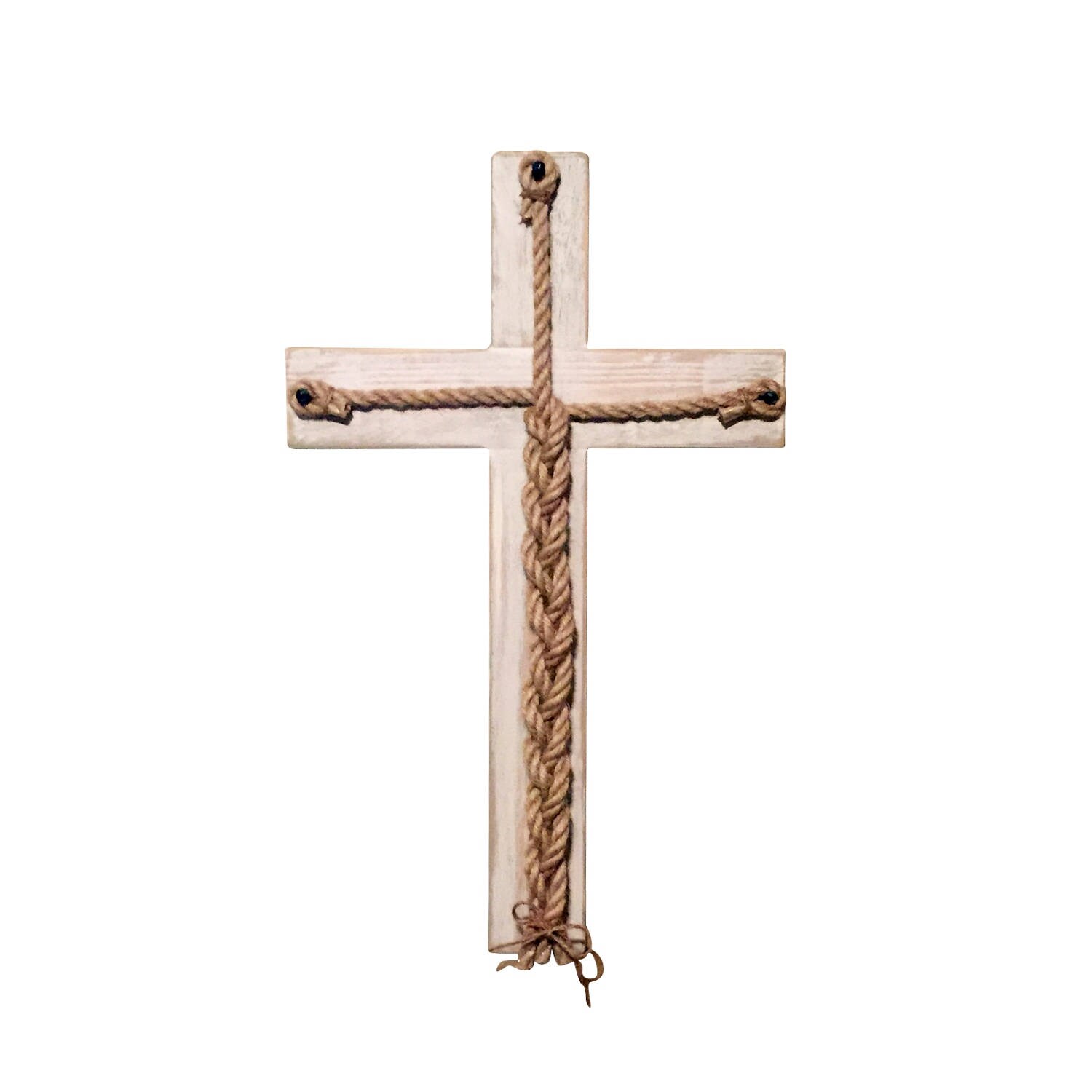 Cross Rustic Wall Cross Cord of Three Strands Unity Braids | Etsy