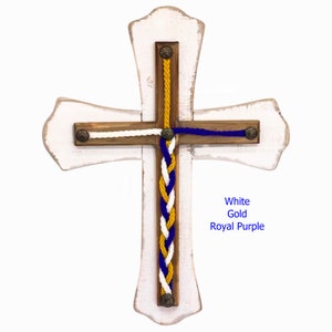 A Cord of Three Strands, Unity Braids Ceremony Cross, 17x12, Wood Cross ...