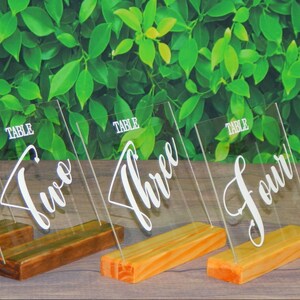 Acrylic Table Numbers With Stands, Clear Table Numbers, Acrylic Table ...