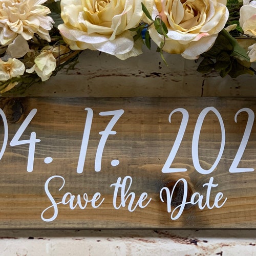 Engagement Announcement Sign Engagement Photo Save The Date Etsy