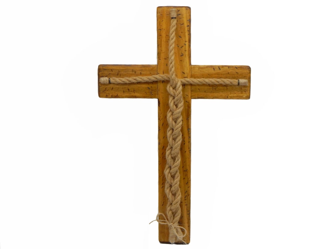 Large Wood Cross, A Cord of Three Strands Sign, Ecclesiastes 4:9-12 ...